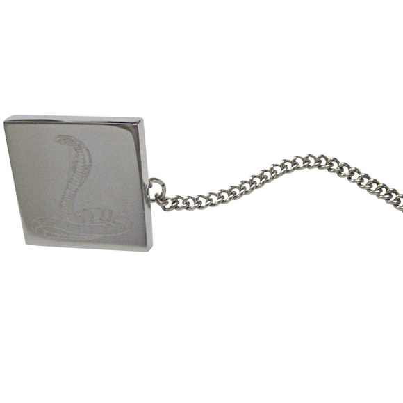 Kiola Designs | Accessories | Silver Toned Etched Cobra Snake Tie Tack ...